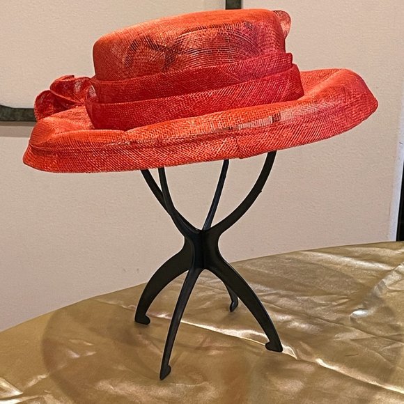 ukn | Accessories | H58 Vintage Red Hat With Flowers | Poshmark